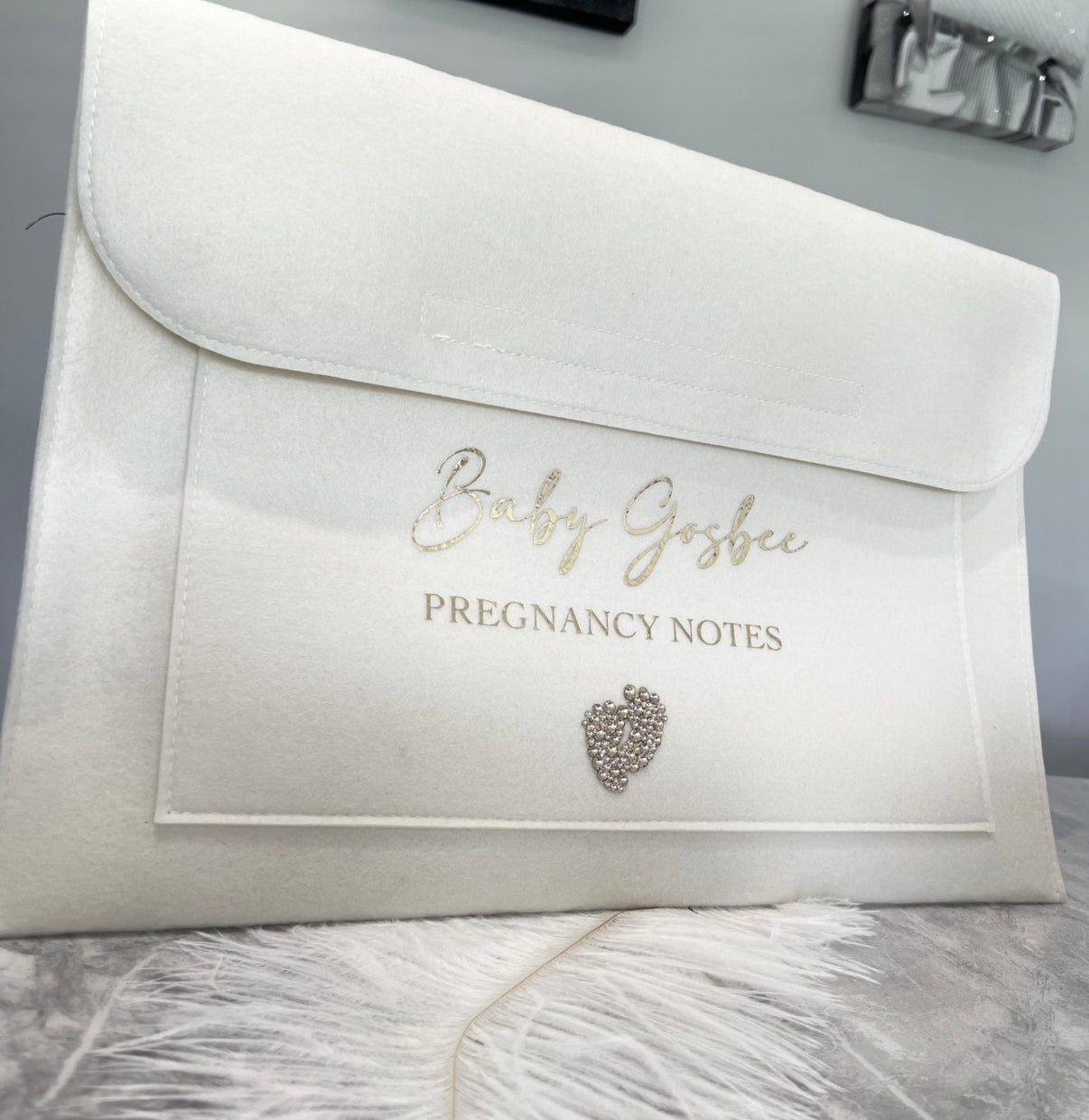 Personalised Crystallised Pregnancy Folders – RJA Bespoke Crystal Designs